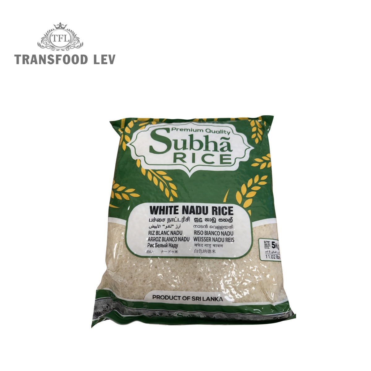 SUBHA RICE WHITE NADU RICE 5KG – transfood leverkusen